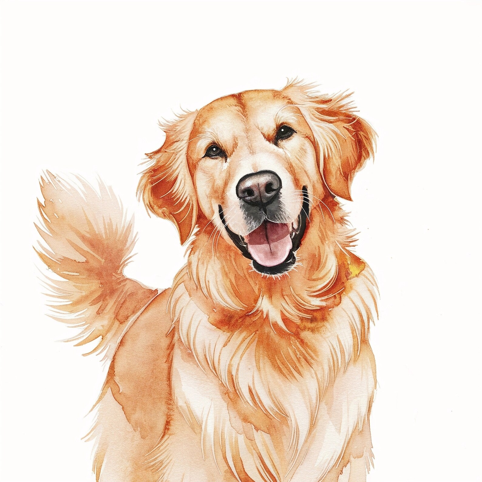Watercolor Golden Retriever 5 Jpgs - Etsy