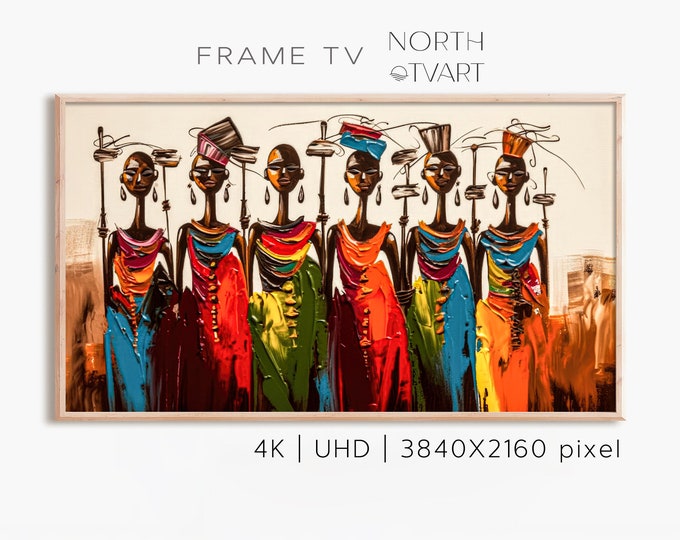 Samsung Frame TV Art, Ethnic, Masai, African, Digital, Artwork for the ...