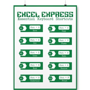 Educational Posters Ms Excel Shortcuts Infographic Tech Teacher ...