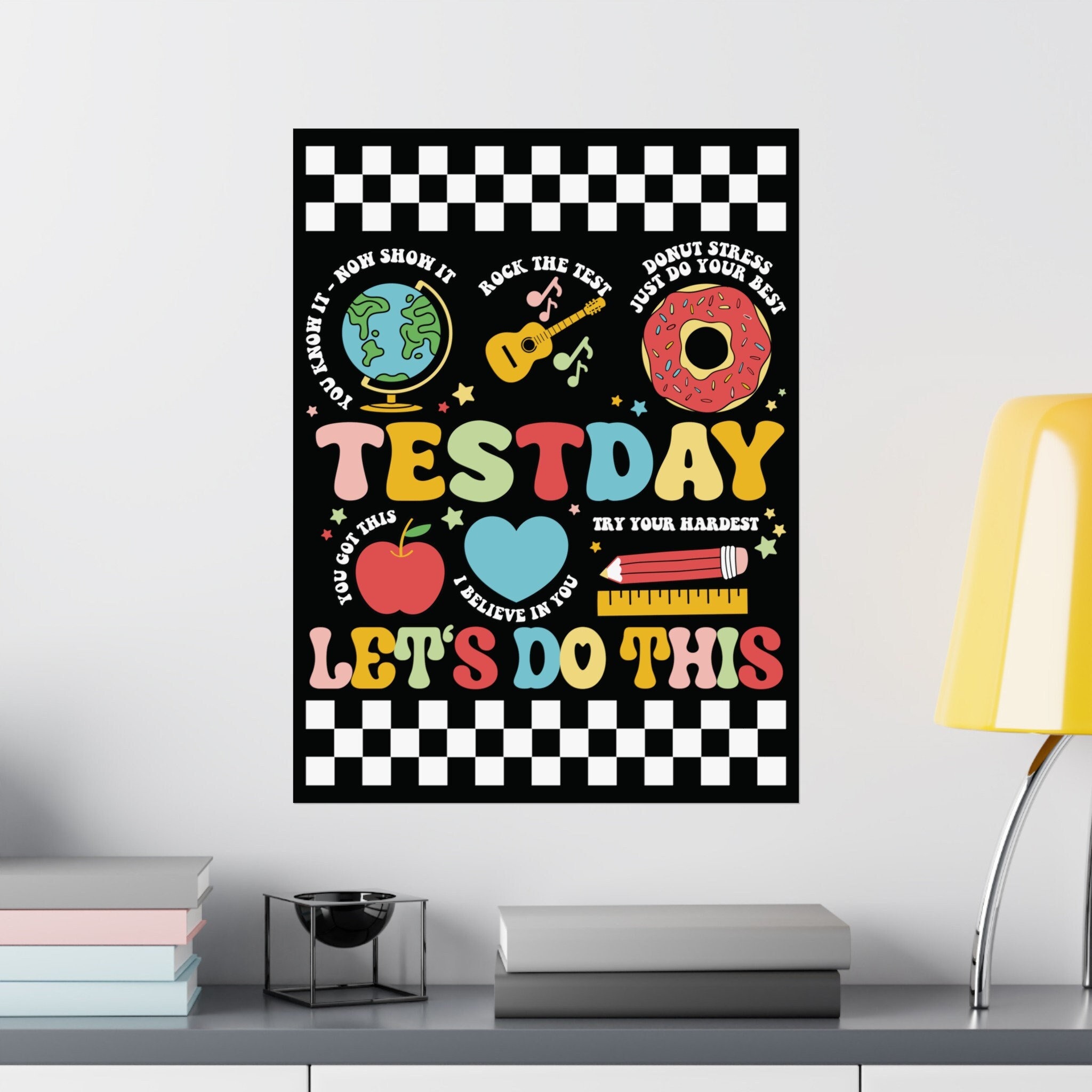 Test Day Motivational Poster Classroom & Homeschool Decor Matte Finish ...