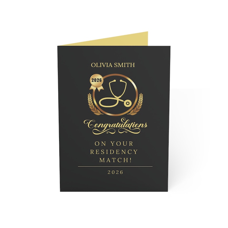 Residency Match Day 2026 Card Medical Student Congratulations Greeting ...