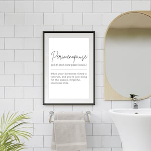 Funny Perimenopause Definition Poster: Sarcastic Women's Health Art ...