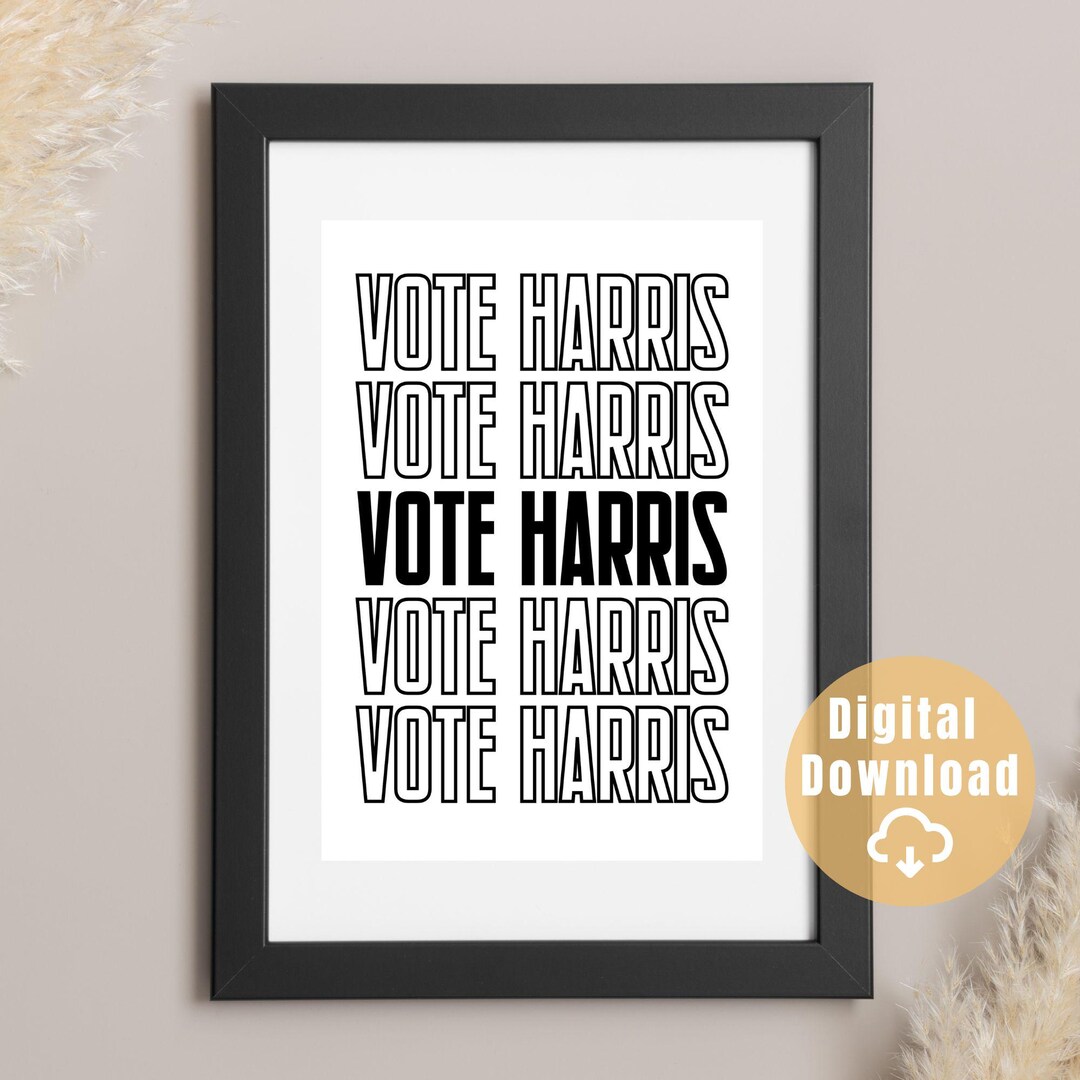 Kamala Harris 2024 Printable Poster Vice President Election Campaign ...