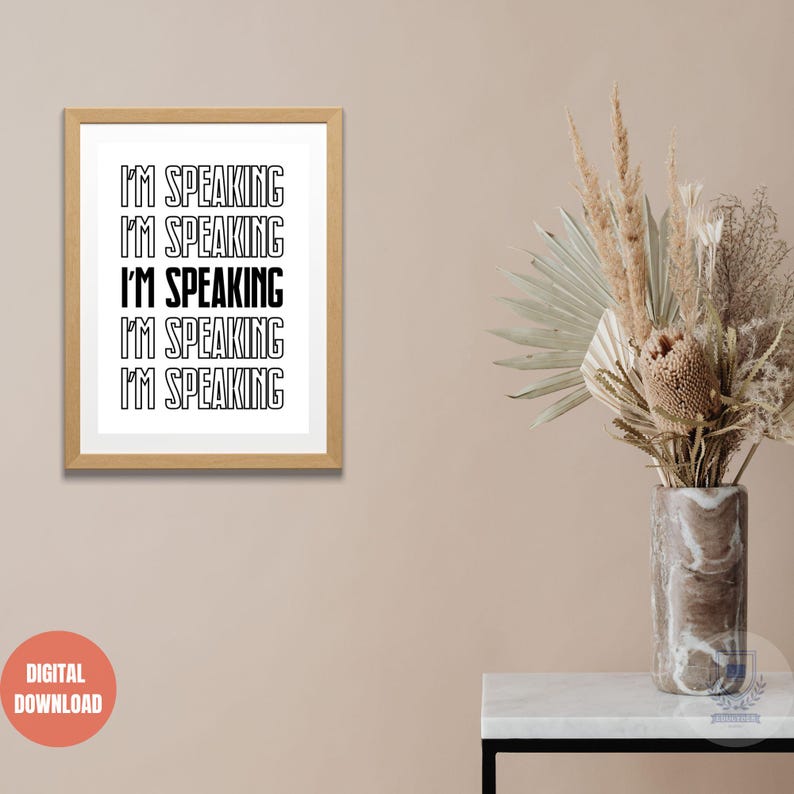 Vice President Printable Digital Poster USA Presidential Election Sign ...