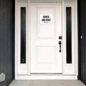 Printable Knock Sign, Knock and Wait Thank You Instant PDF Download ...