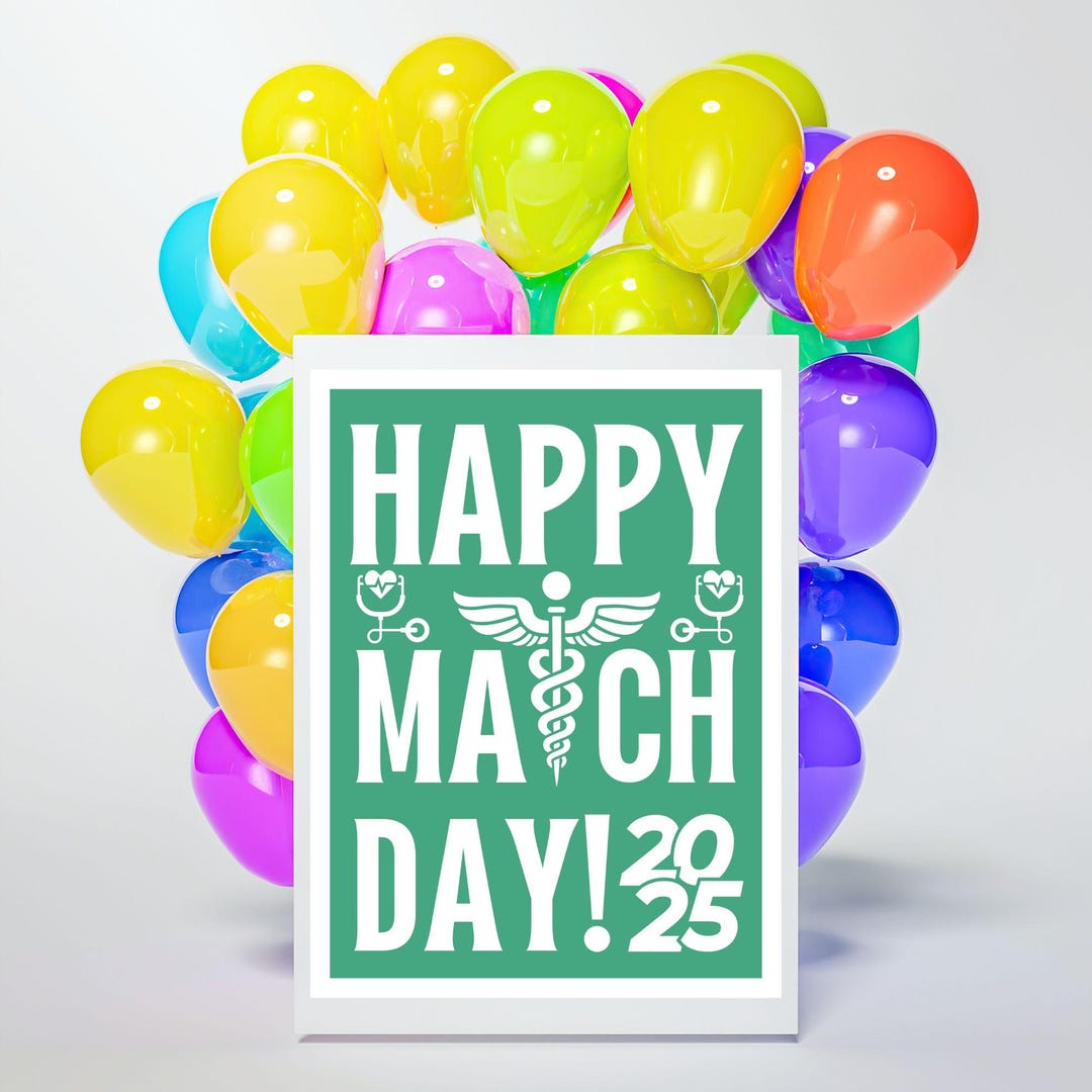 Fellowship Match Day Decorations Printable Poster Easy to Print Instant ...