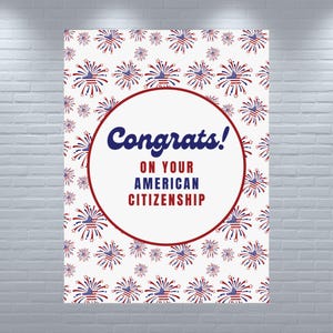 Citizenship Party Decorations Vertical Poster, Naturalization ...