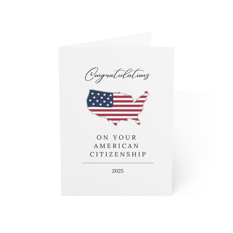 US Citizenship Congratulations Card: Naturalization Gift for Immigrants ...