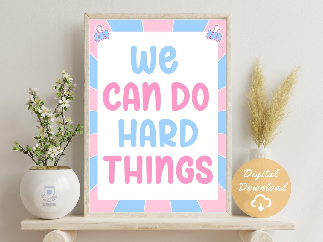 Printable Classroom Motivational Pastel Poster We Can Do - Etsy Australia