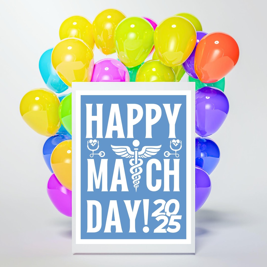 Happy Match Day 2025 Poster Residency Matching Congrats Decoration and ...