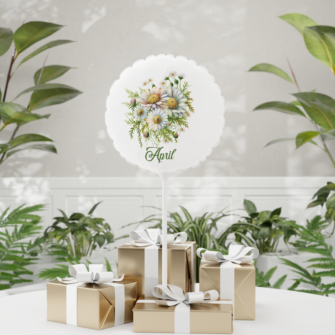 Birth Month Flower 11 Inch Mylar Balloon April Birthday Party ...
