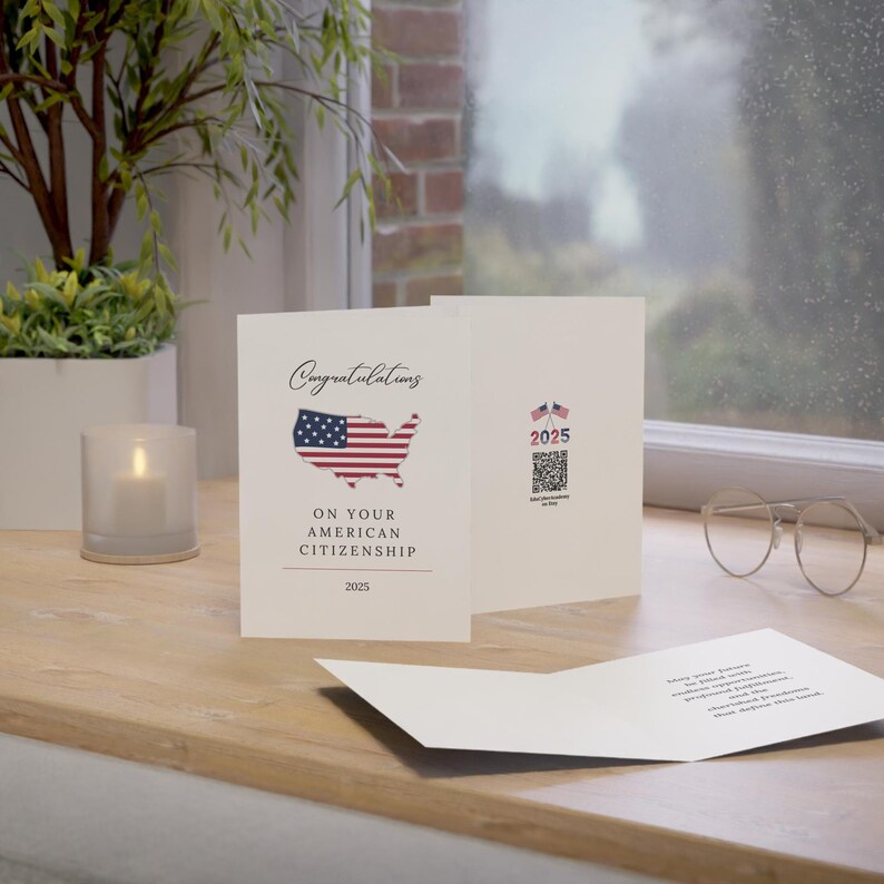 US Citizenship Congratulations Card: Naturalization Gift for Immigrants ...