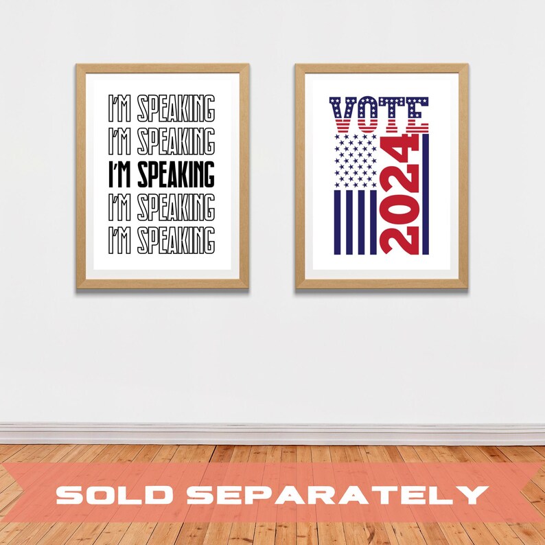 Vice President Printable Digital Poster USA Presidential Election Sign ...