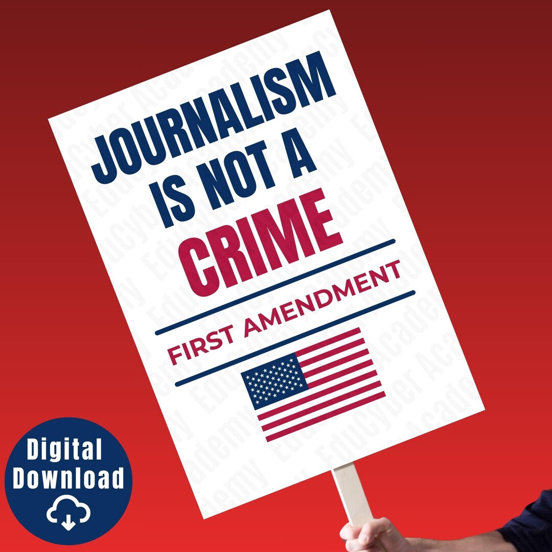First Amendment Printable Sign Bundle 10 Patriotic Support Journalism ...