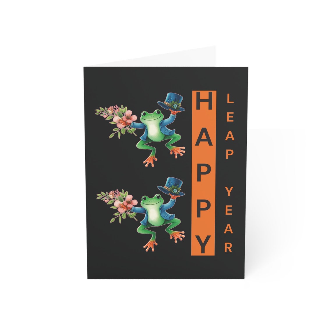 Happy Leap Year Frog Birthday Greeting Card Gift Born February 29, With ...