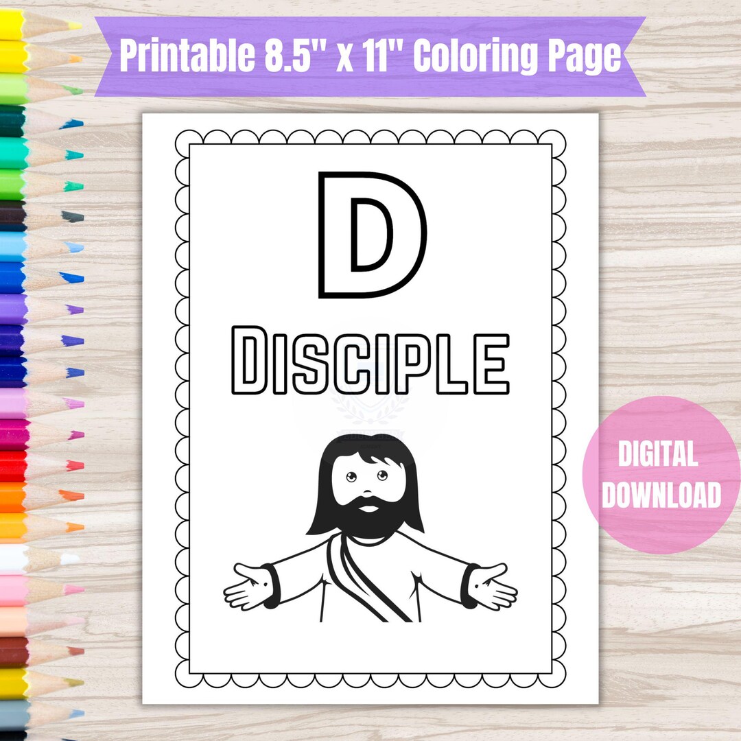 Coloring Sheet Disciple of Jesus Printable Bible Art Pages Church ...