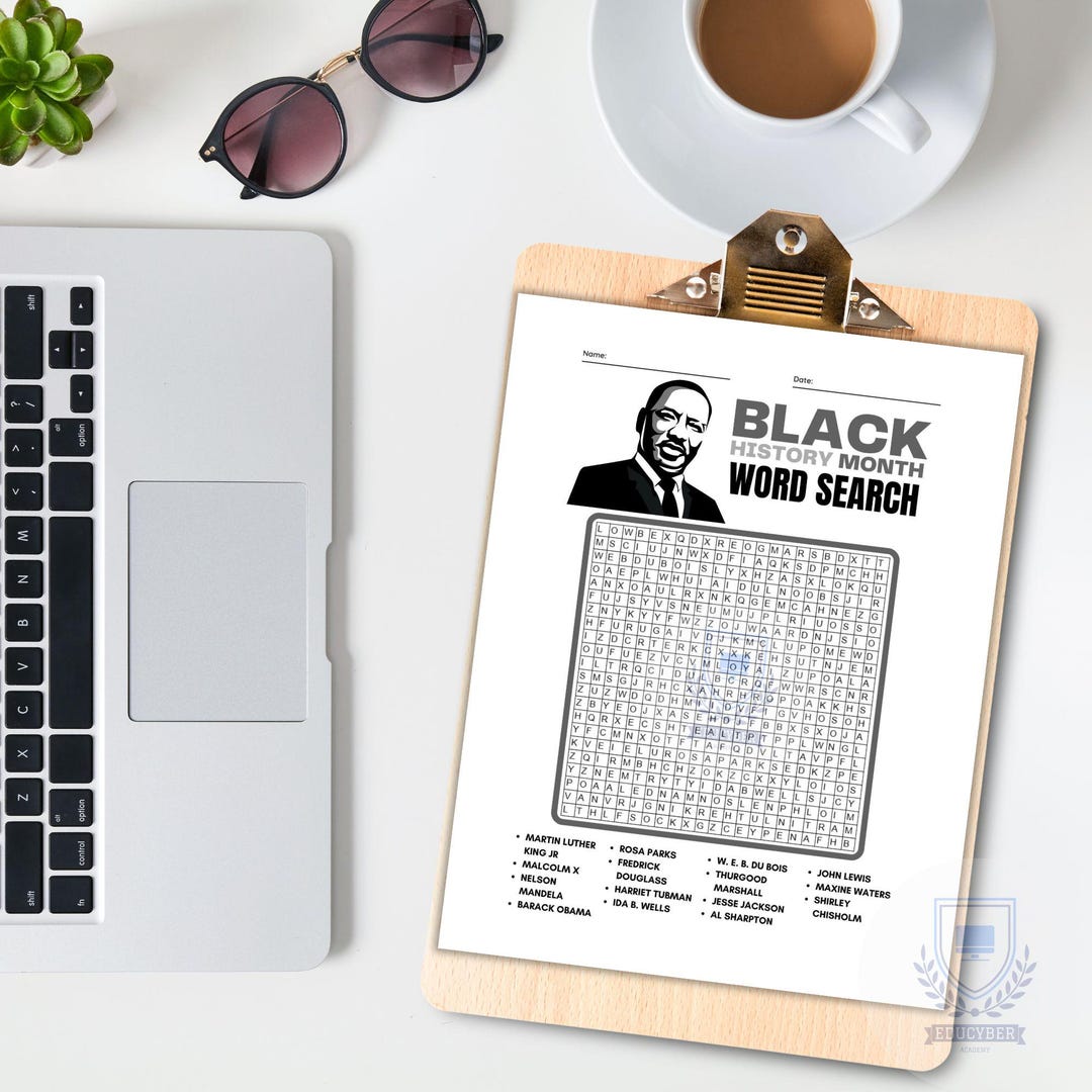 MLK Day Printable Word Search Instant PDF Download Family Activity Idea ...