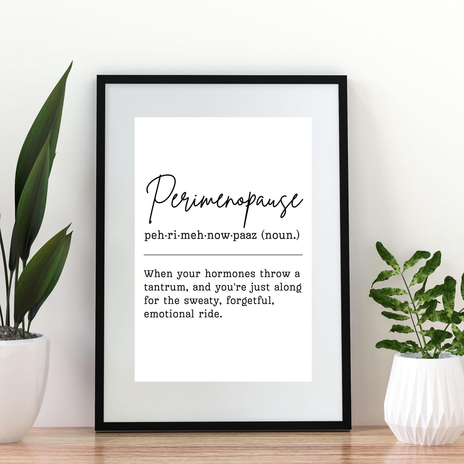 Womens Health Perimenopause Funny Definition PDF Printable Poster ...
