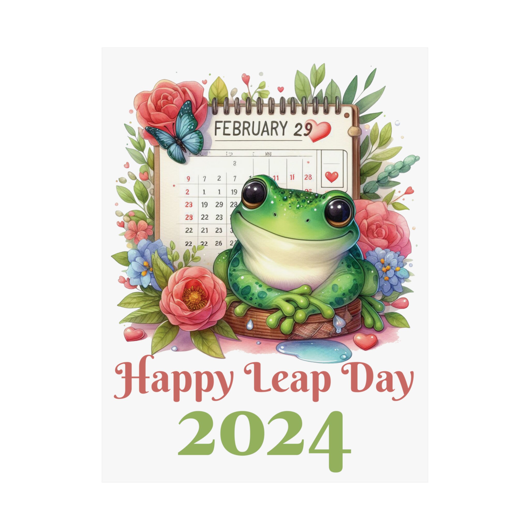 Happy Leap Year Baby Birthday Poster Gift for February 29th Party ...