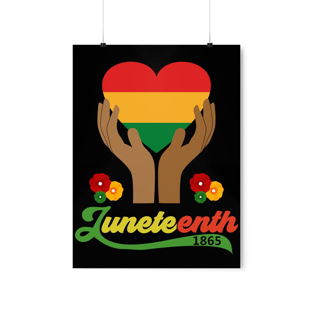 Juneteenth Celebration, Empowering Heart Art, Juneteenth Poster ...