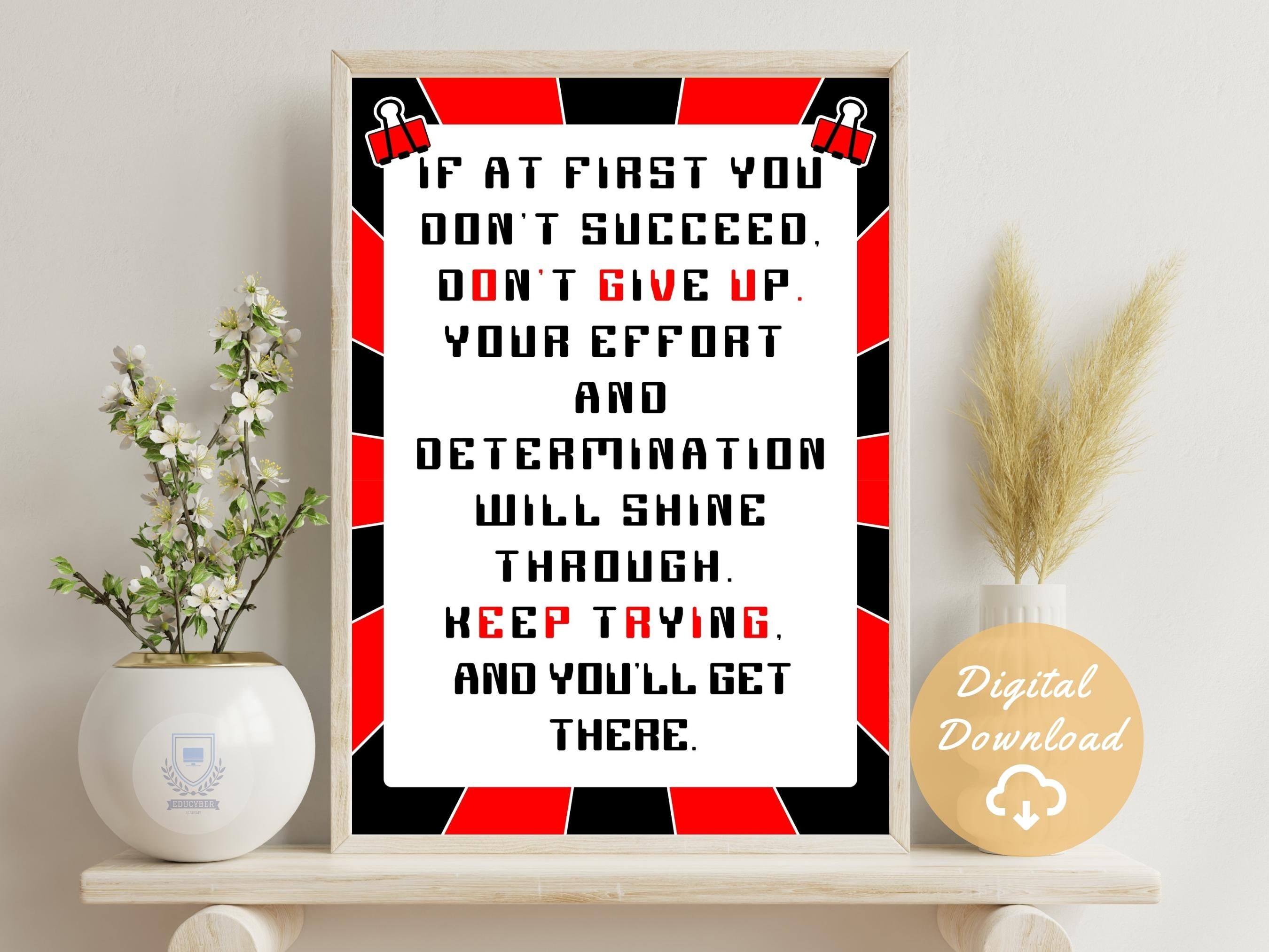 Printable Classroom Positive Affirmation Poster Inspirational Growth ...