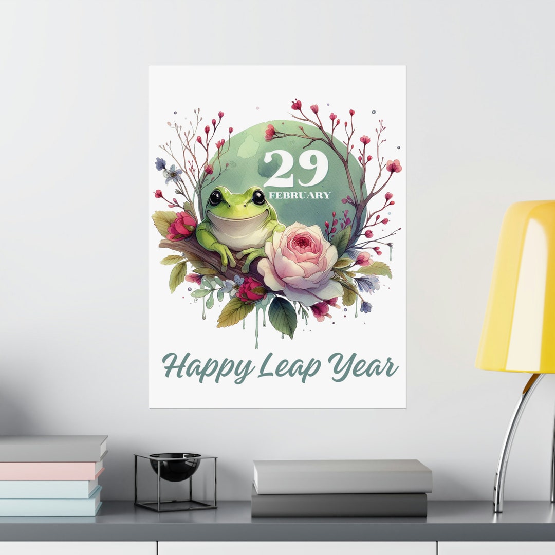 Happy Leap Year Decorations Birthday Poster Decor Born February 29 ...