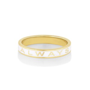 6mm Always Ring in 925 Sterling Silver, Stacking Ring, Enamel Band Ring ...