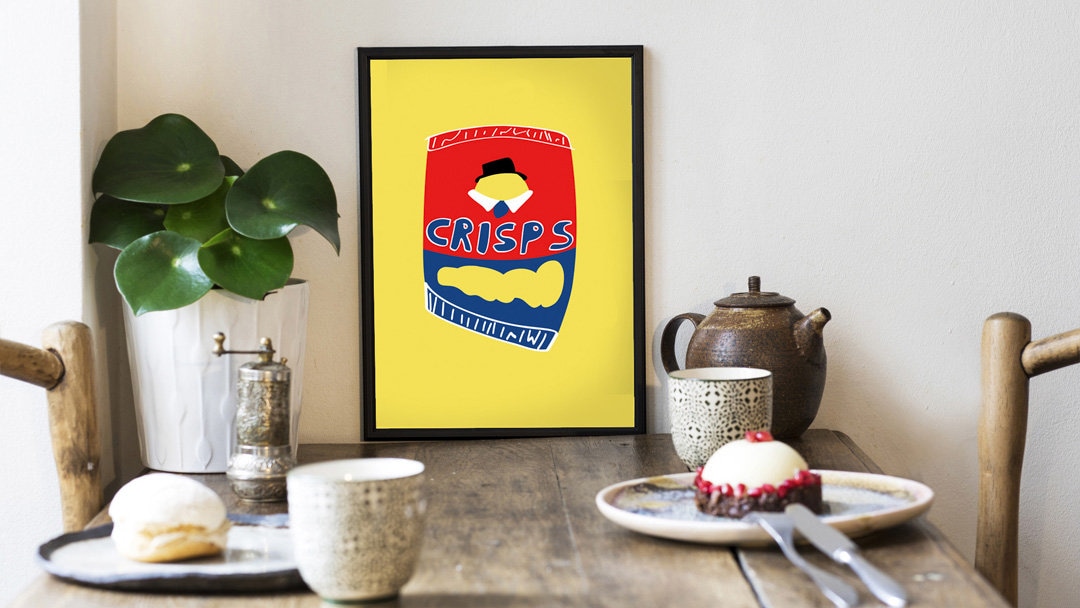 Irish Crisps Cheese and Onion Art Print Kitchen, Living Room, Bedroom ...