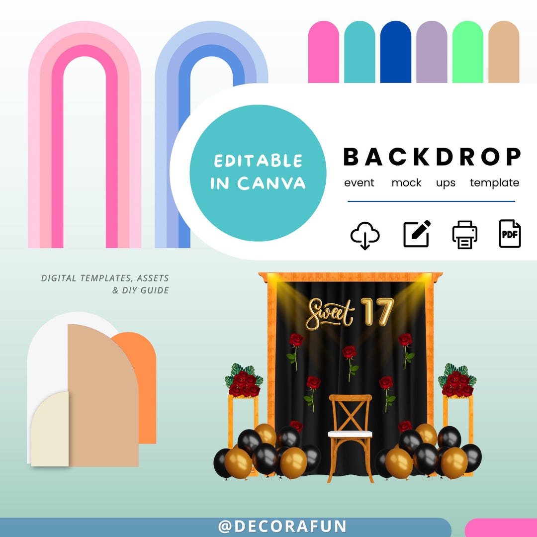Editable Backdrop Planner – Event Template (digital Download) - Etsy