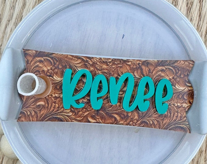 Western Stanley Name Plate, Tooled Leather Name Plate, Stanley Name ...