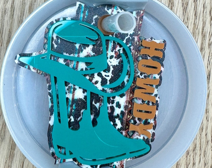 40oz Western Stanley Topper, Personalized Country Stanley Name Plate ...