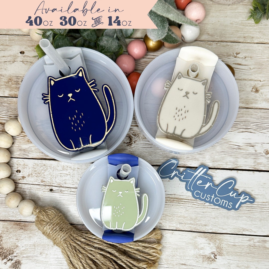 Cat Stanley Lid Topper, Stanley Name Plate, Cat Mom Stanley Name Plate ...