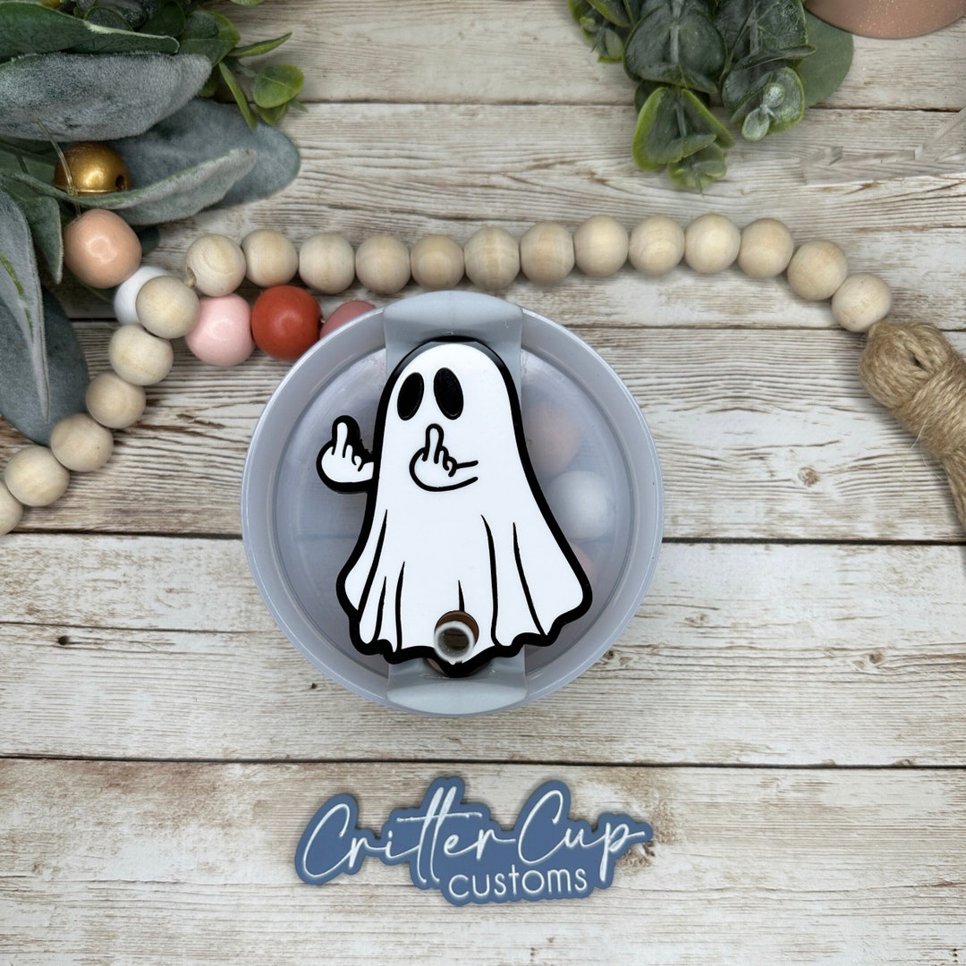 Halloween Stanley Name Plate, 40oz Ghost Lid Topper, Tumbler Name Plate ...