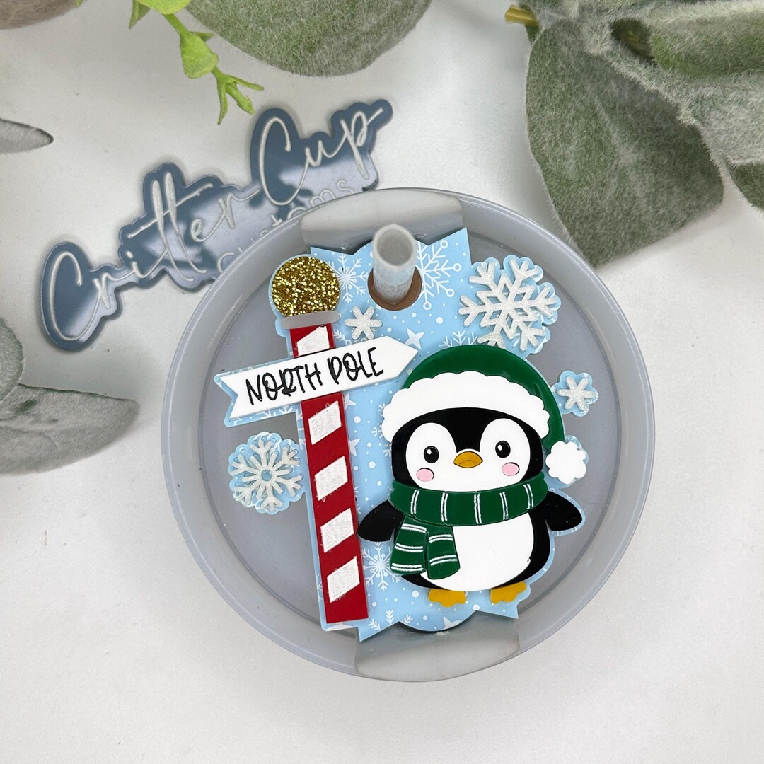 North Pole Stanley Name Plate, 40oz Penguin Name Plate, Christmas ...