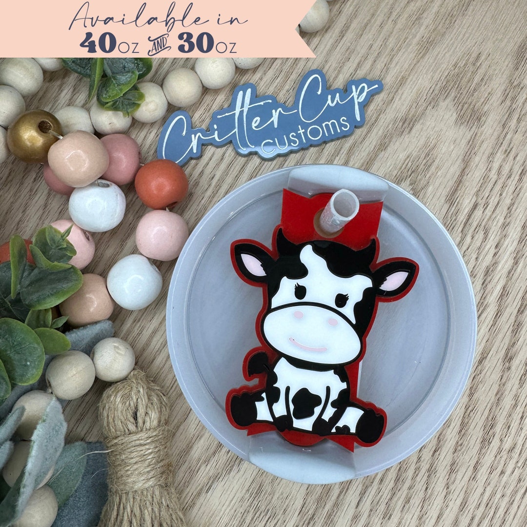 Cow Stanley Name Plate, Spotted Cow Name Plate, 40oz Stanley Name Plate ...