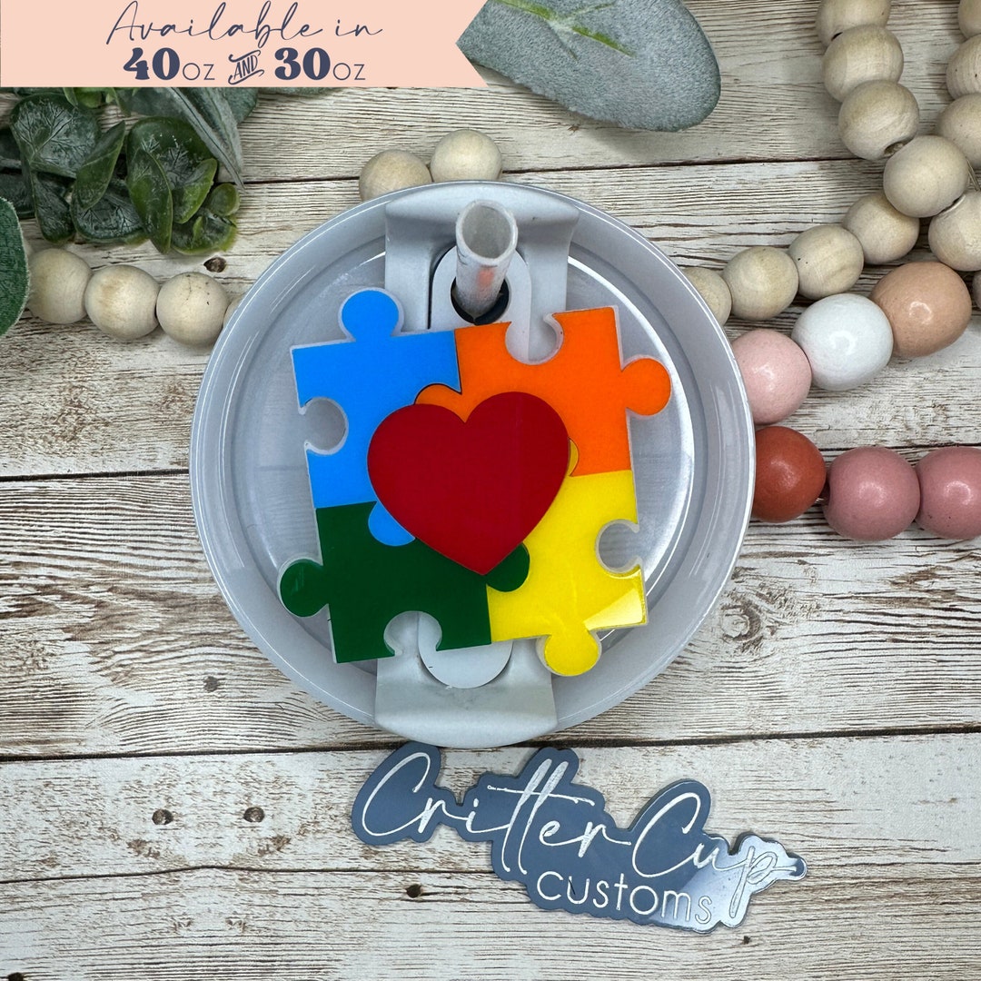 Autism Stanley Name Plate, Puzzle Name Plate, 40oz Name Plate, 30oz ...
