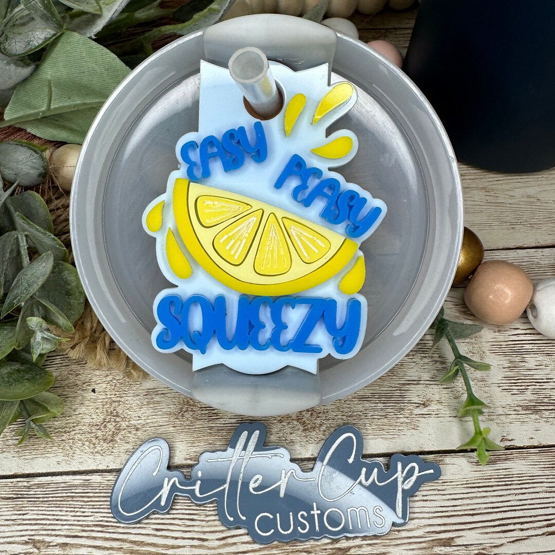 Lemon Stanley Name Plate, Lemonade Stanley Tumbler Topper, Summer Lid ...