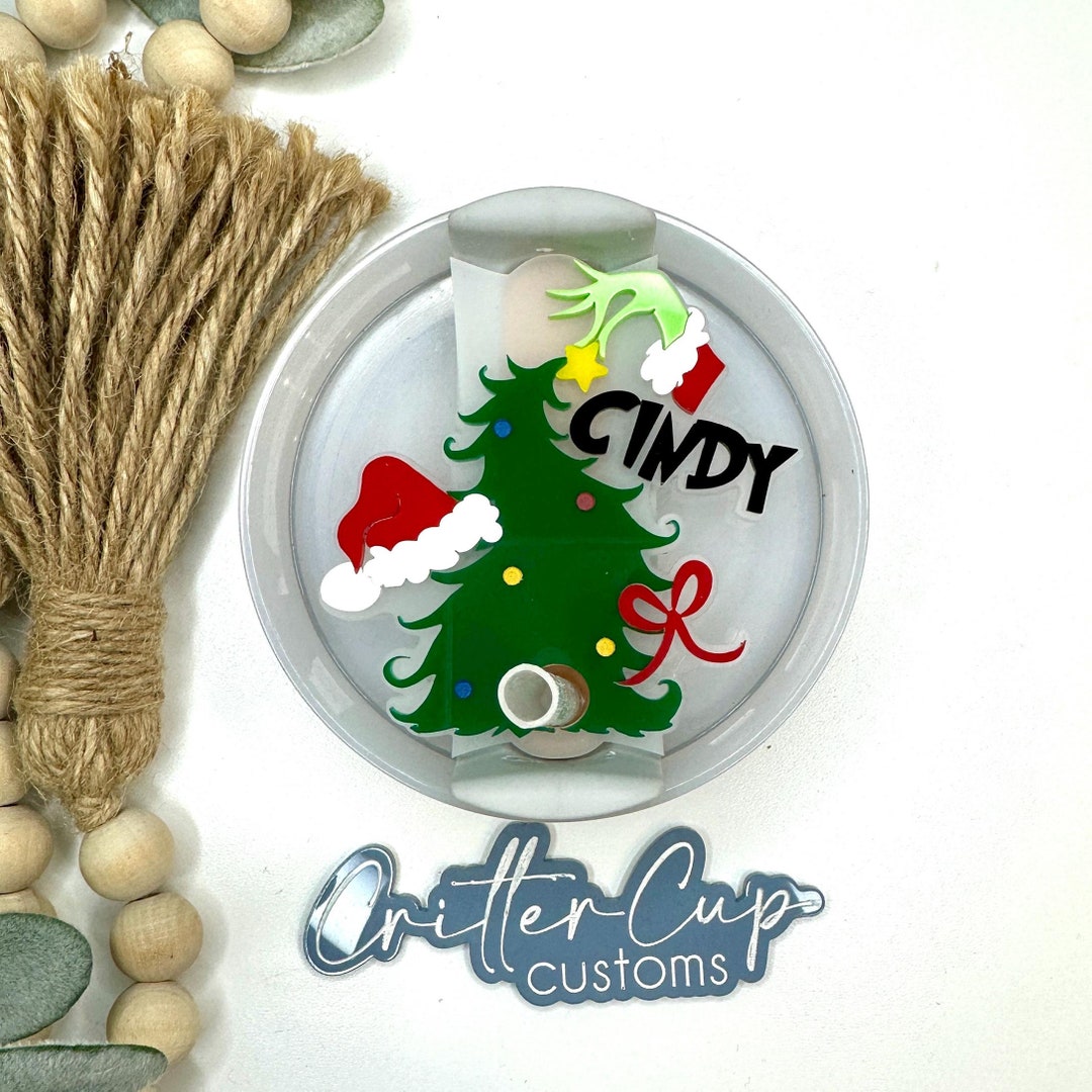 Christmas Stanley Name Plate, 40oz Christmas Tree Stanley Name Plate ...