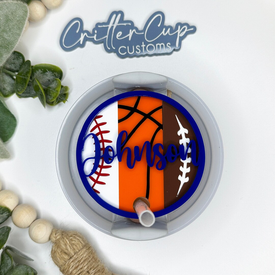 Sports Stanley Name Plate, 40oz Sports Stanley Topper, Basketball ...