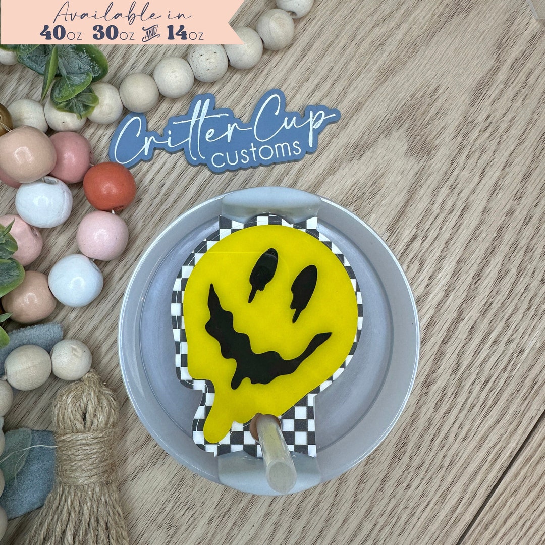 Smiley Stanley Name Plate, Smiley Lid Plate, 40oz Stanley Name Plate ...