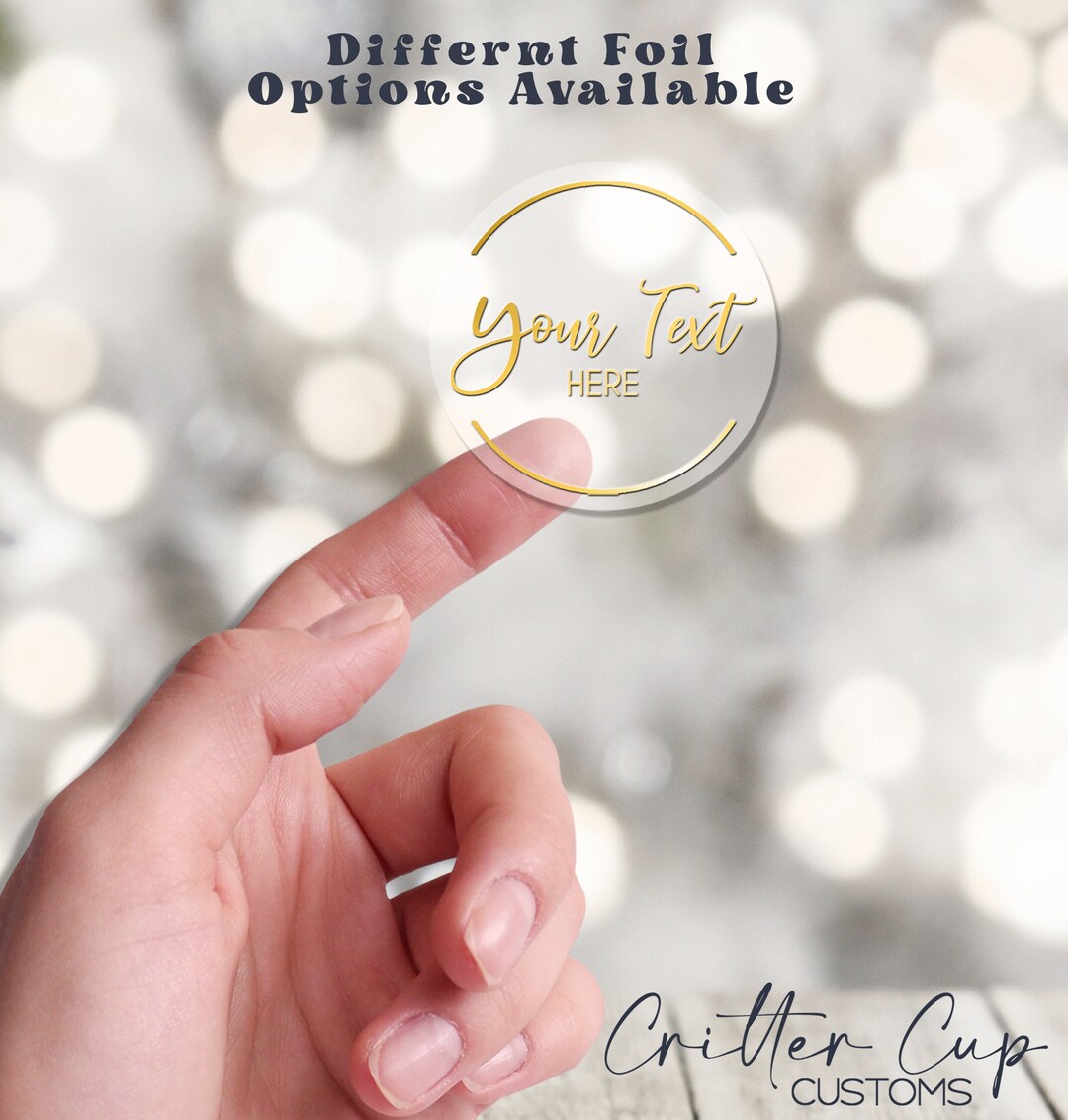 1.5" Custom Stickers, Clear Foil Stickers, Custom Stickers, Party Favor ...
