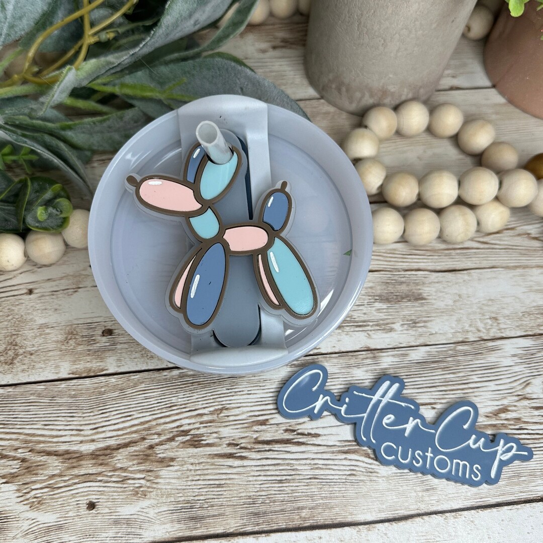 Balloon Dog Stanley Name Plate, Stanley Lid Topper, Name Plate ...