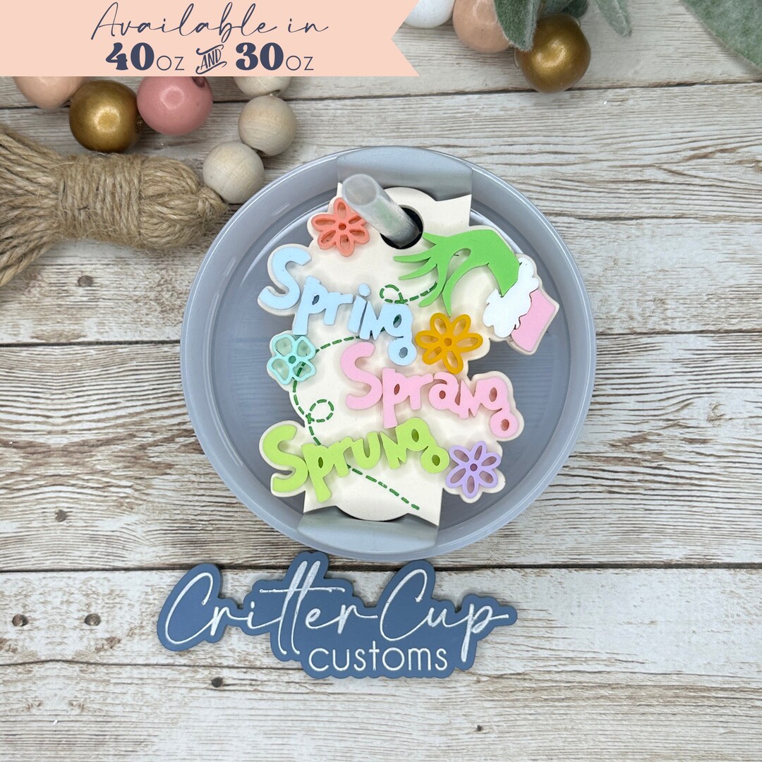 Spring Stanley Name Plate, 40oz Stanley Name Plate, Custom Name Plate ...