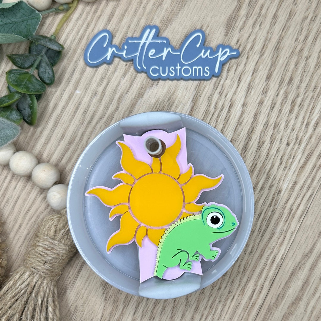 Chameleon Stanley Name Plate, 40oz Princess Stanley Cup Topper ...