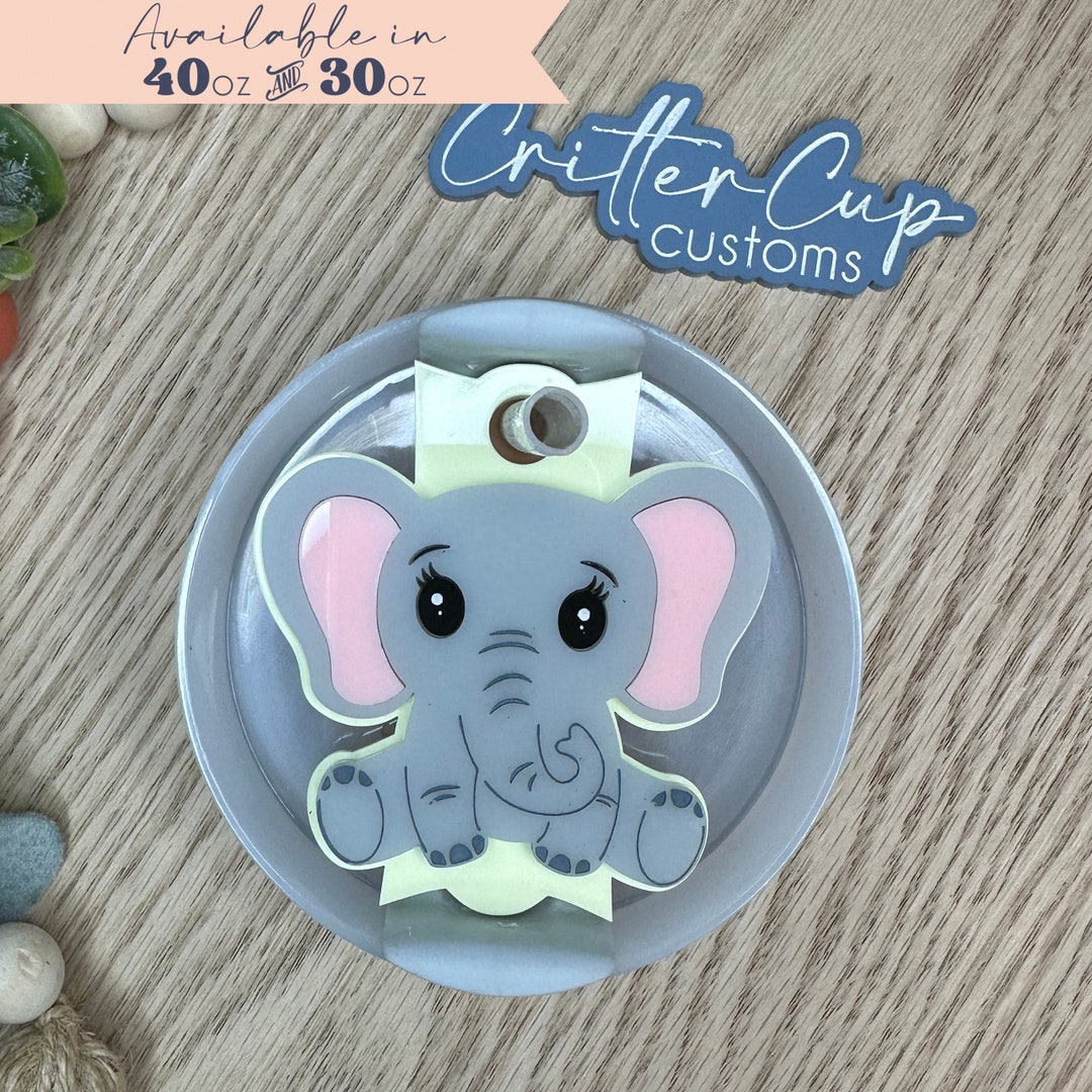 Elephant Stanley Topper, 40oz Elephant Name Plate, Elephant Stanley ...
