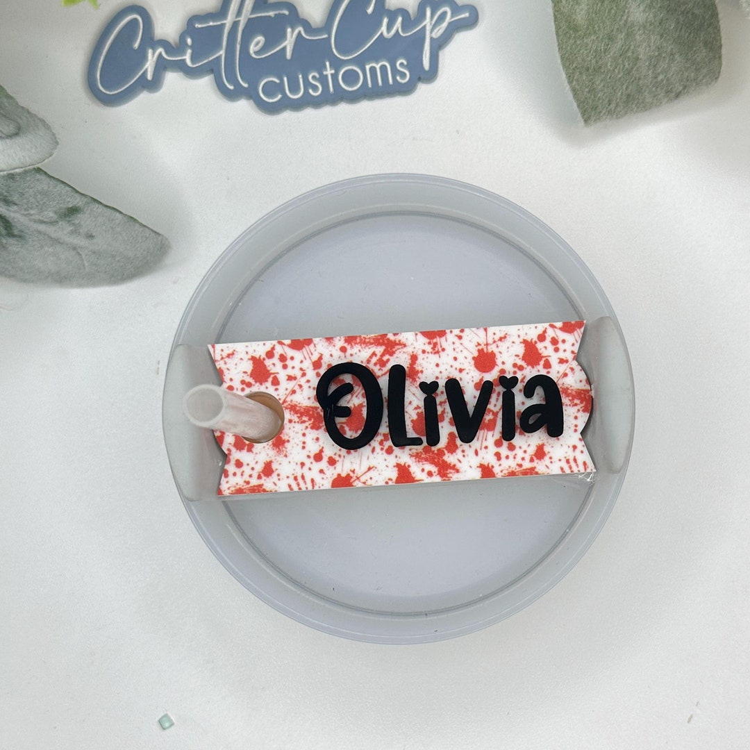Blood Splatter Name Plate, Crime Stanley Name Plate, Horror Movie Name ...