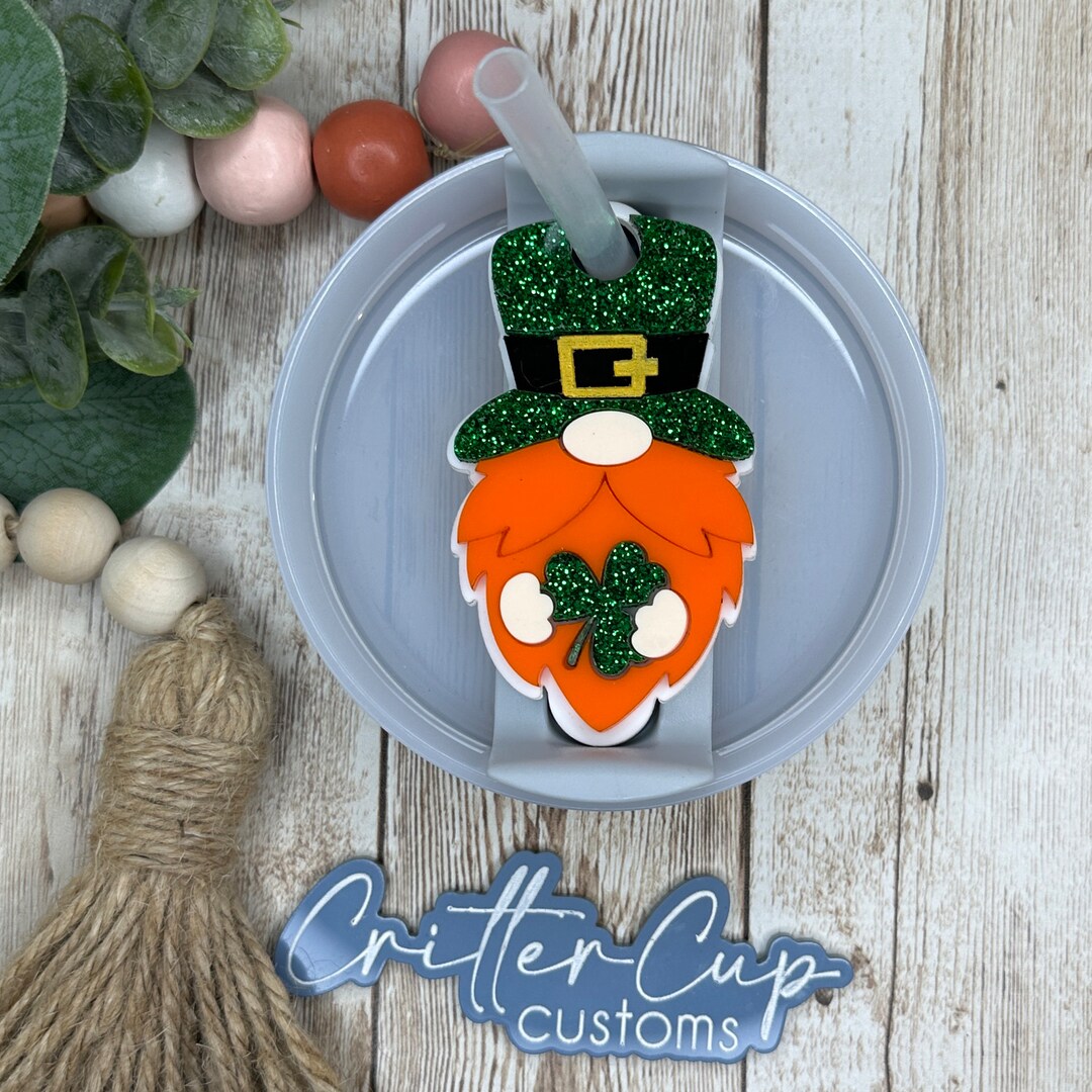 St. Patricks Day Stanley Topper, St. Patricks Day Gnome Stanley Name ...