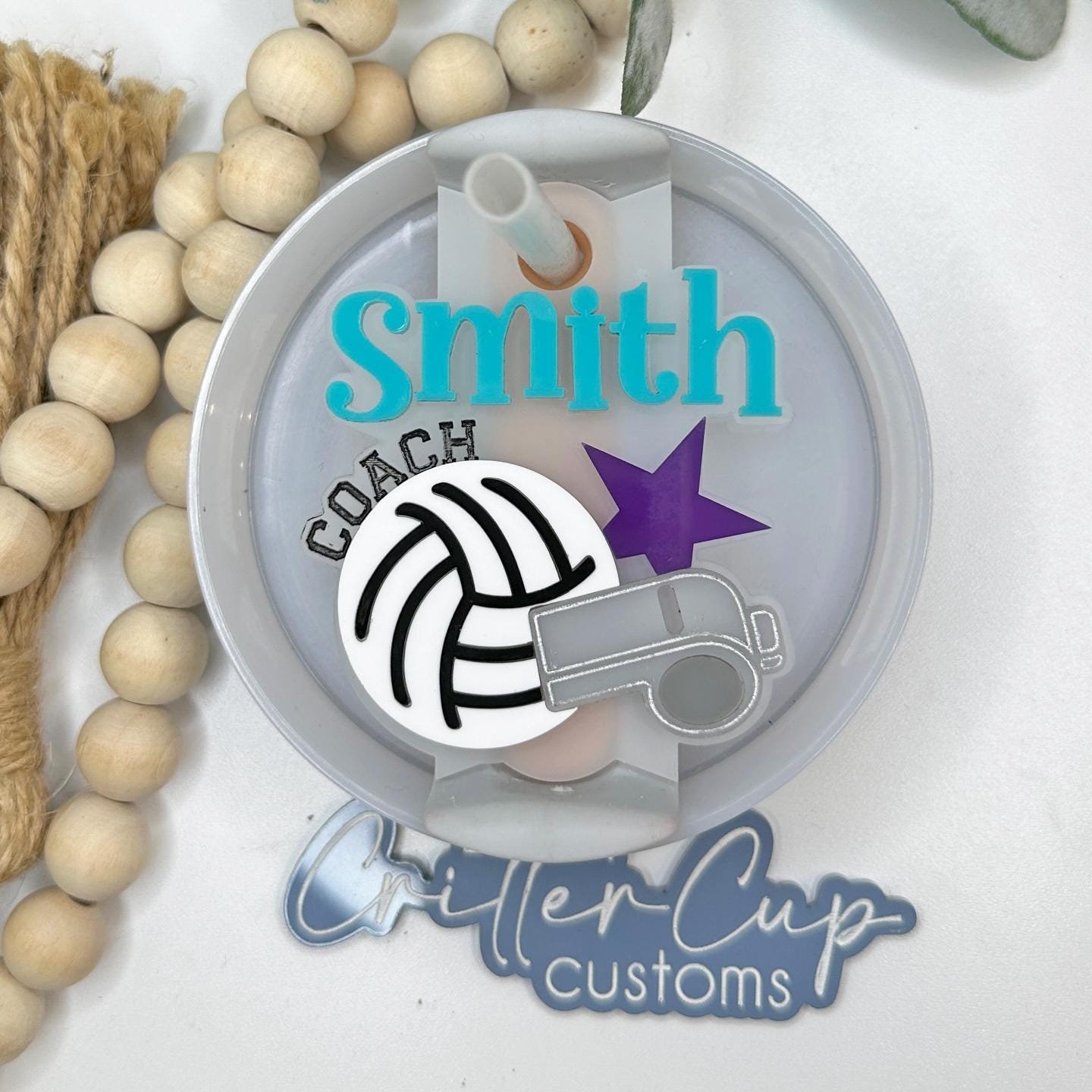 Volleyball Coach Stanley Name Plate, 40oz Coach Name Plate, Volleyball ...