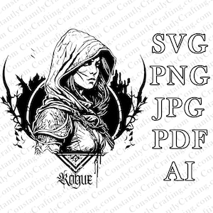 Rogue, Rogue Female, SVG, D&D, Fantasy, Cut File Cricut, Xtool, Laser ...