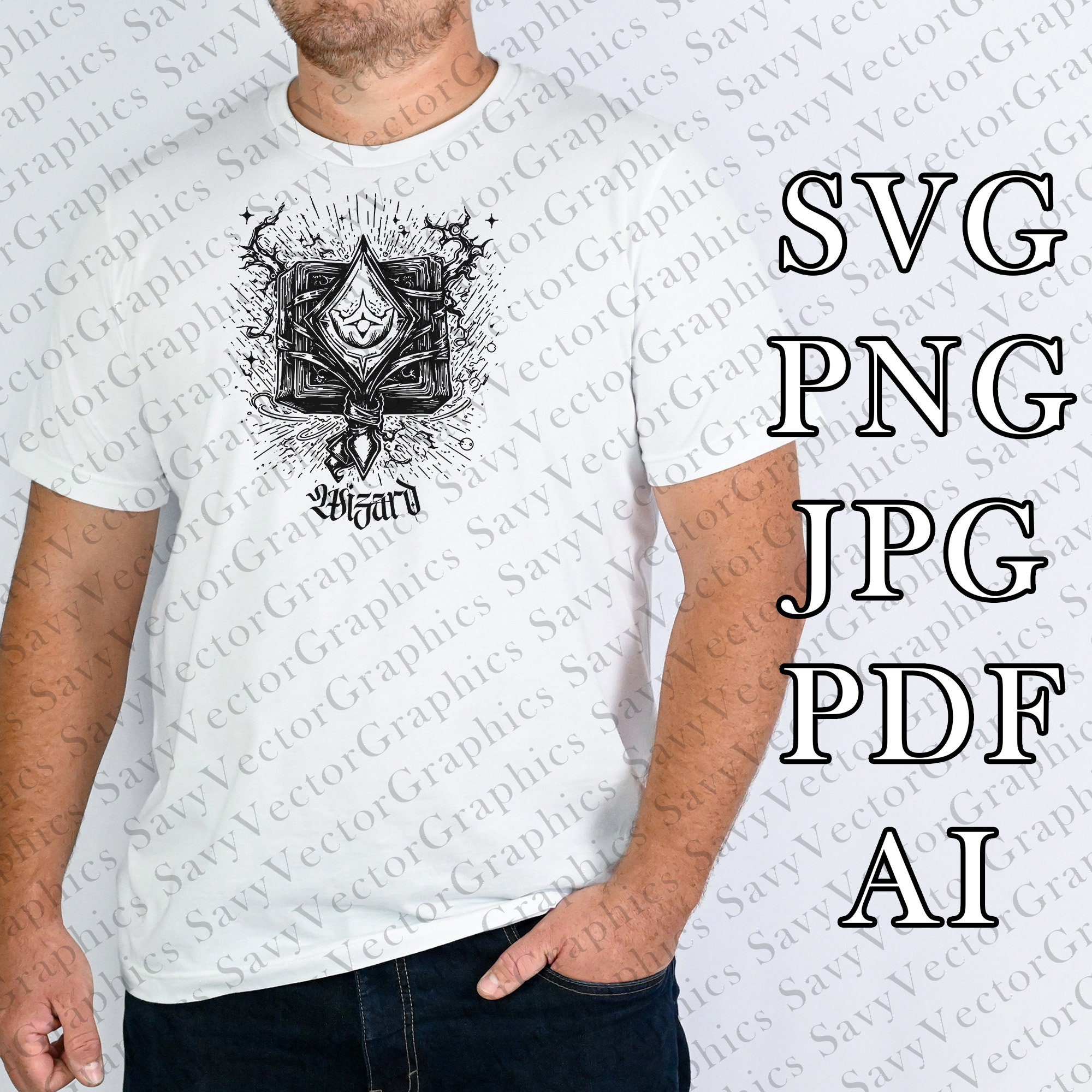 Wizard Emblem SVG D&D Fantasy Cut File Cricut Xtool - Etsy